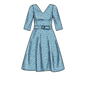 Sewing Pattern Women's Dress Pattern, Dress With Jacket Pattern, V Neck ...