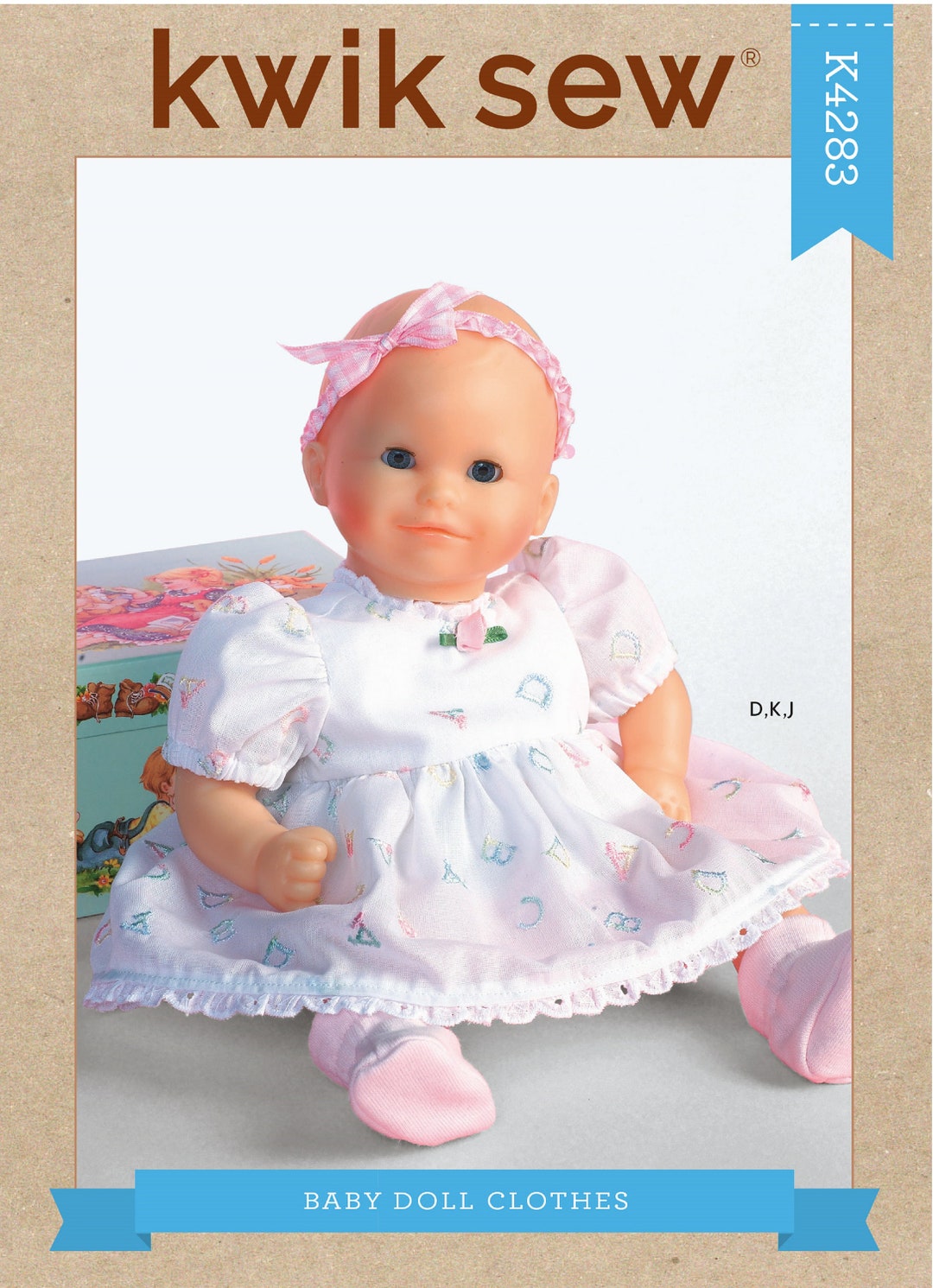 Sewing Pattern Baby Doll Clothes Pattern, Doll Baby Clothes Pattern, 11 ...