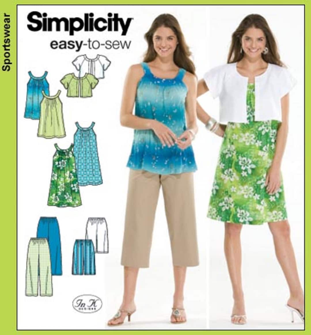 Sewing Patterns Women's Loose Fit Dress Pattern, Tunic Top Pattern ...