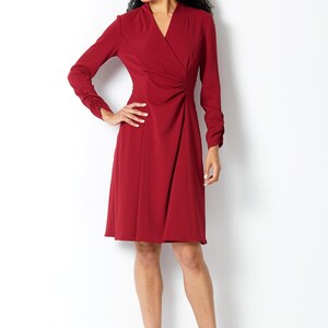 Sewing Pattern Women's Flared Dress Pattern Mock Wrap | Etsy