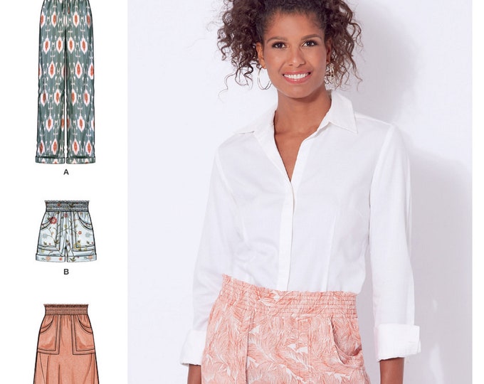 Sewing Pattern Women's Wide Leg Pants Pattern, Easy Skirt Pattern ...