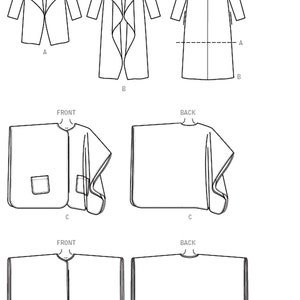 Sewing Pattern Easy Unlined Coat Pattern, Easy Unlined Jacket Pattern ...