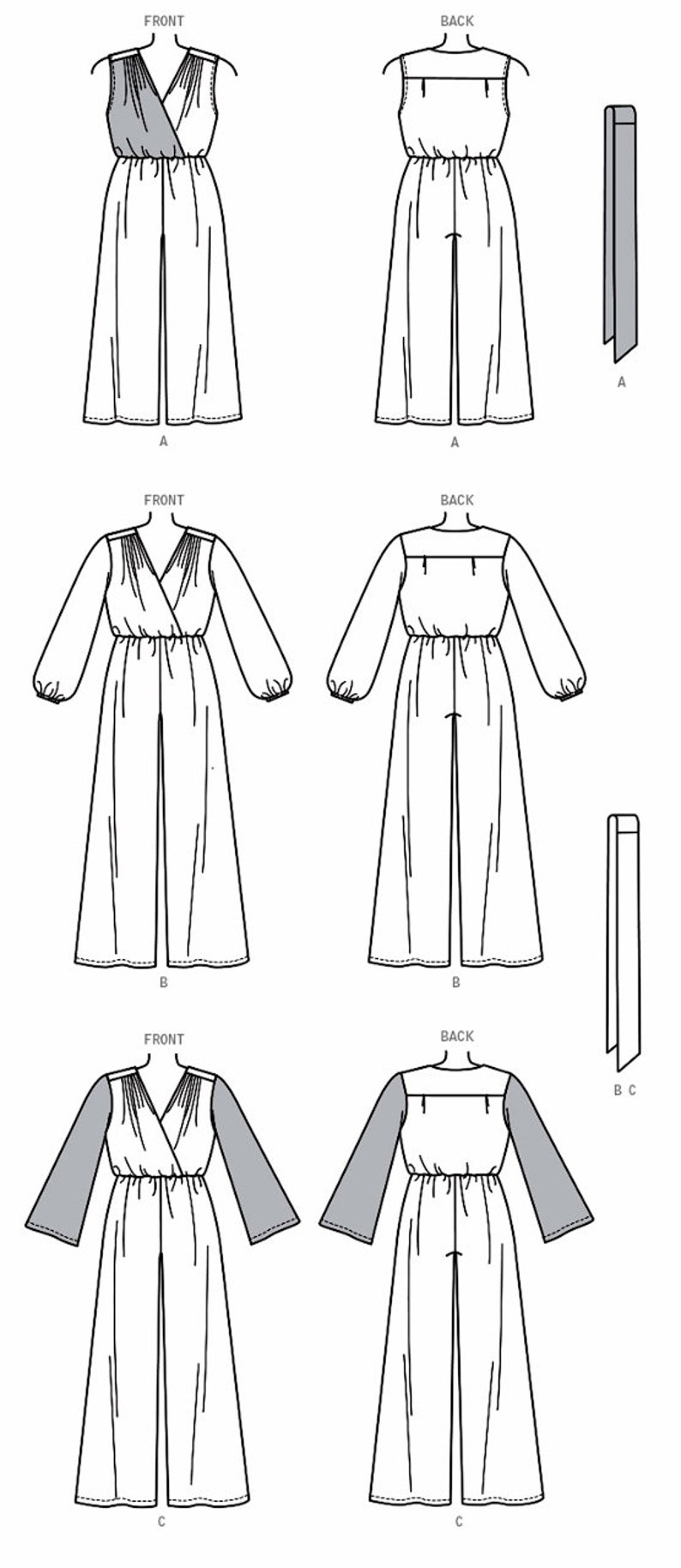 Sewing Pattern Women's Jumpsuit Pattern Wide Leg Jumpsuit - Etsy