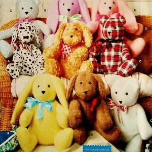 Sewing Pattern Easy Stuffed Animals Pattern, 2 Piece Stuffed Animals ...