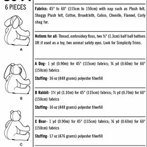 Sewing Pattern Easy Stuffed Animals Pattern, 2 Piece Stuffed Animals ...