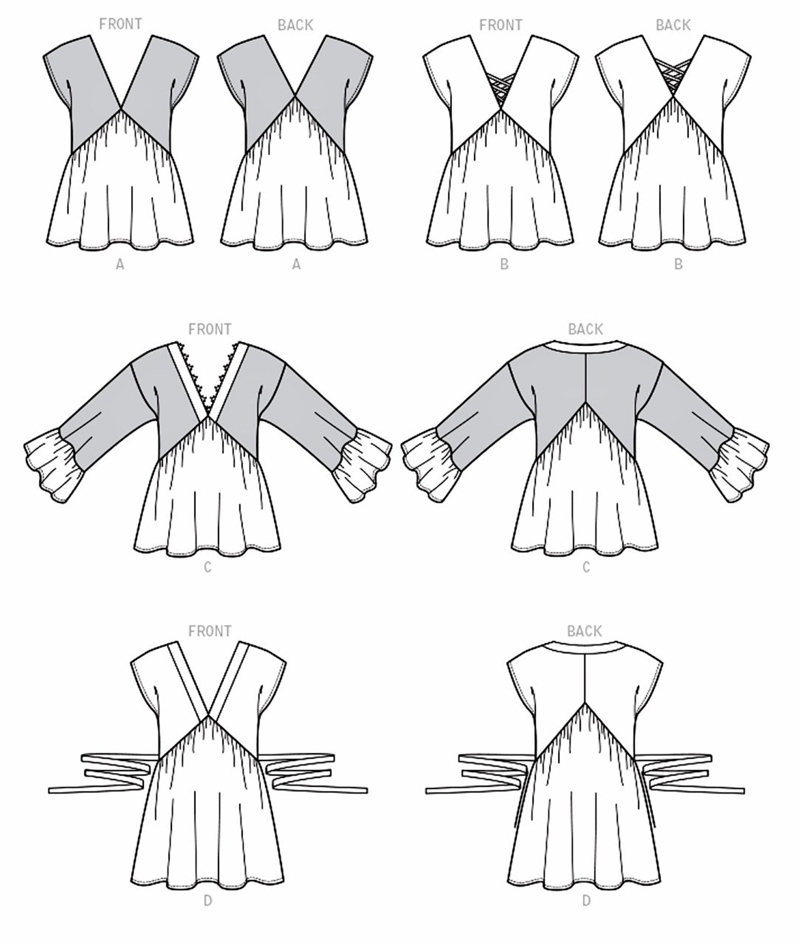 Sewing Pattern Womens's V Neck Top Pattern, Pullover Tops Pattern ...