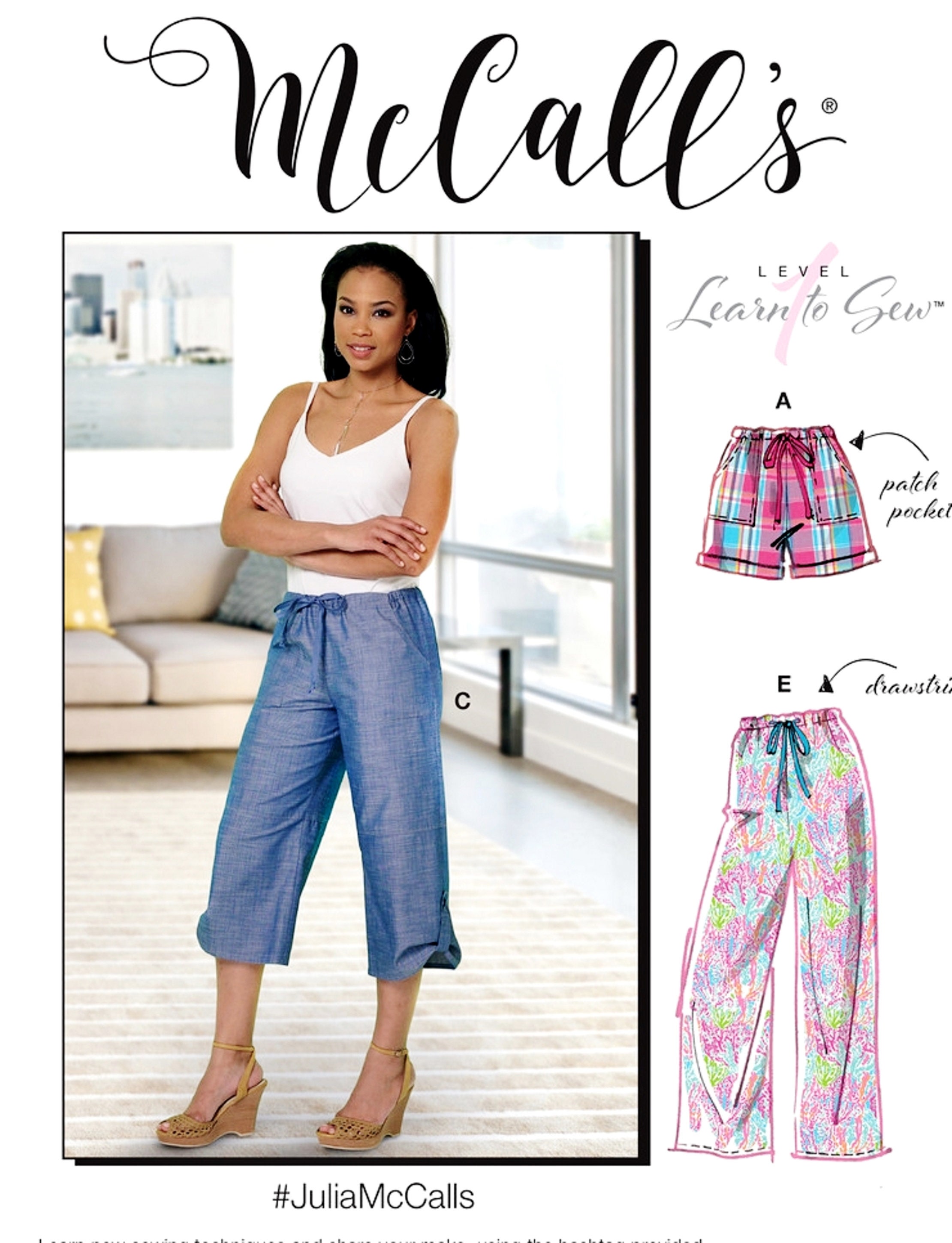 Sewing Pattern Easy Pants and Shorts Pattern Learn to Sew | Etsy