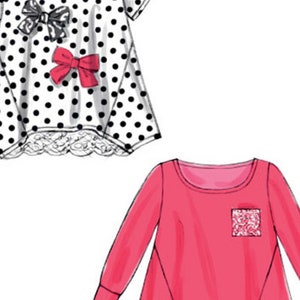 Sewing Pattern Girls' Knit Tops Pattern, Tween Girls' Easy Pants ...