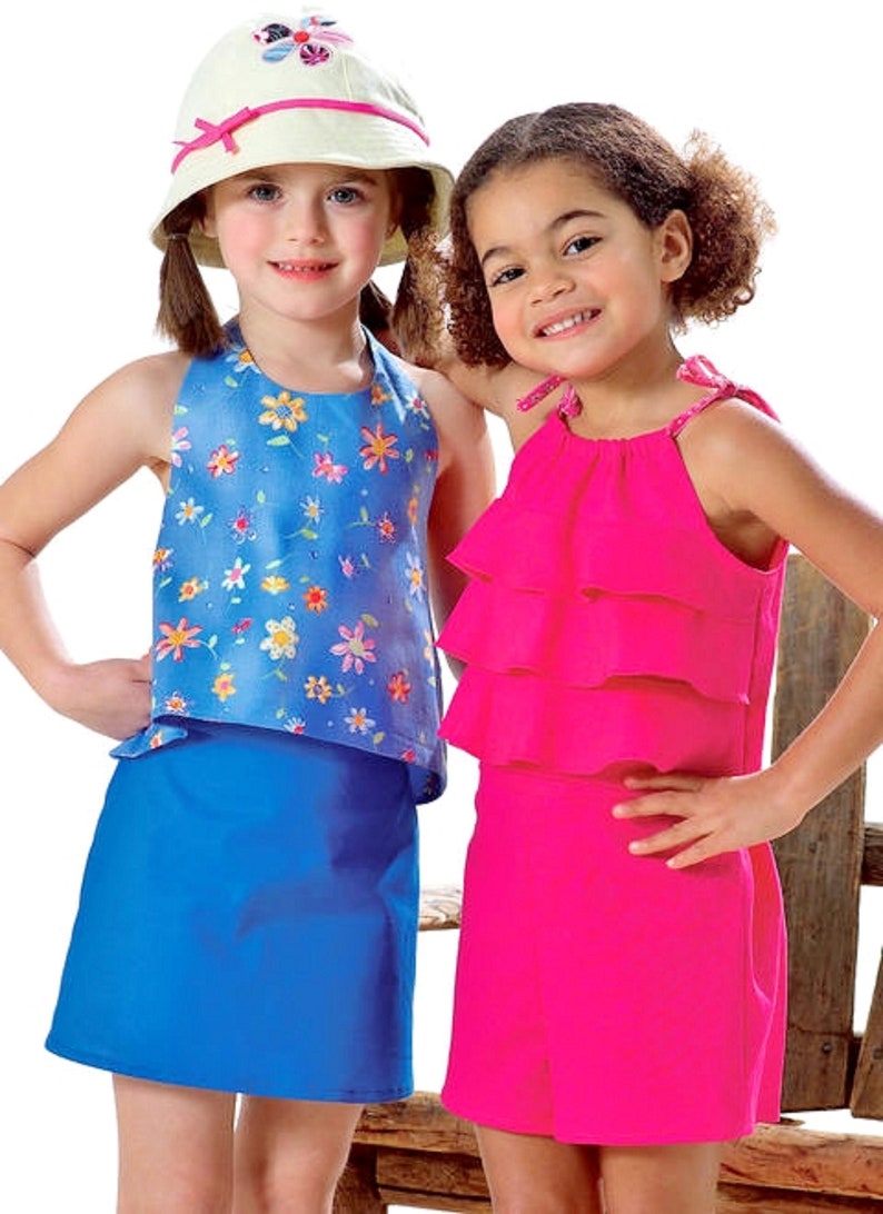 Sewing Pattern Girls' Halter Top Pattern Girls' Skort | Etsy