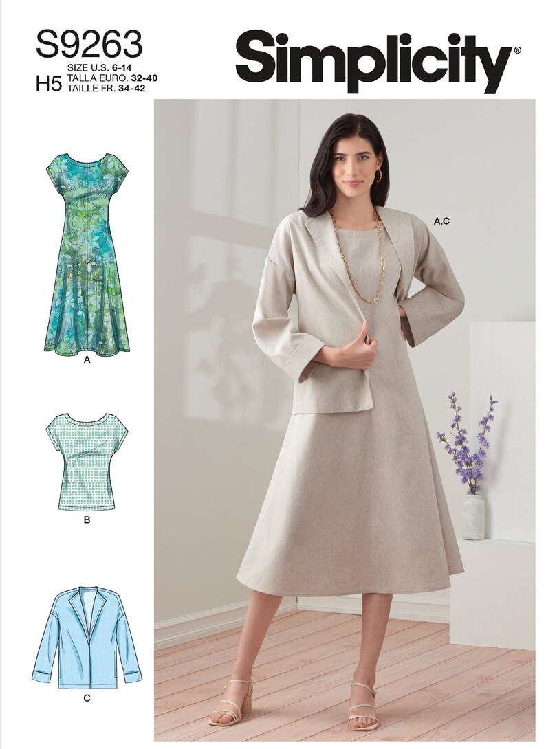 Sewing Pattern Women's Dress Pattern Dress With Jacket - Etsy