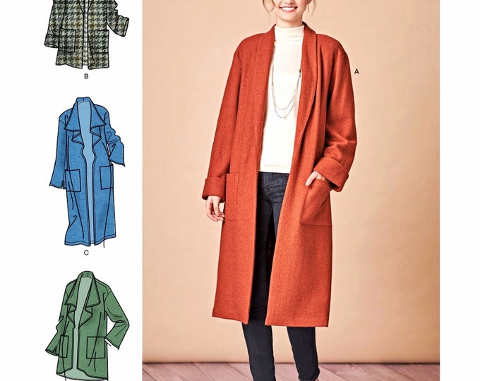 Sewing Pattern for Women's Unlined Cardigan Coat Pattern, Misses ...