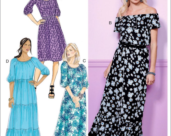 Sewing Pattern Loose Fit Peasant Dress Pattern, Easy Dress Pattern ...