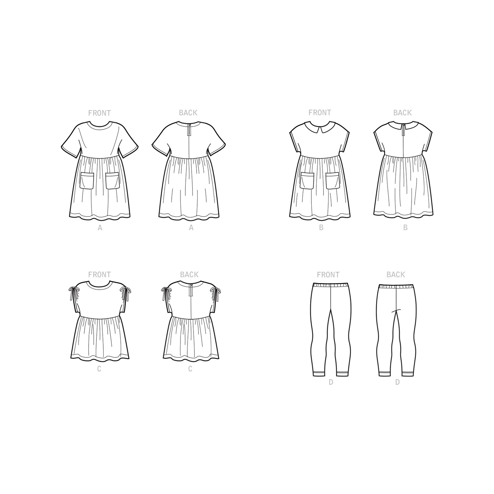 Sewing Pattern Girls' Dress Pattern, Little Girls' Dress Pattern, Girls ...