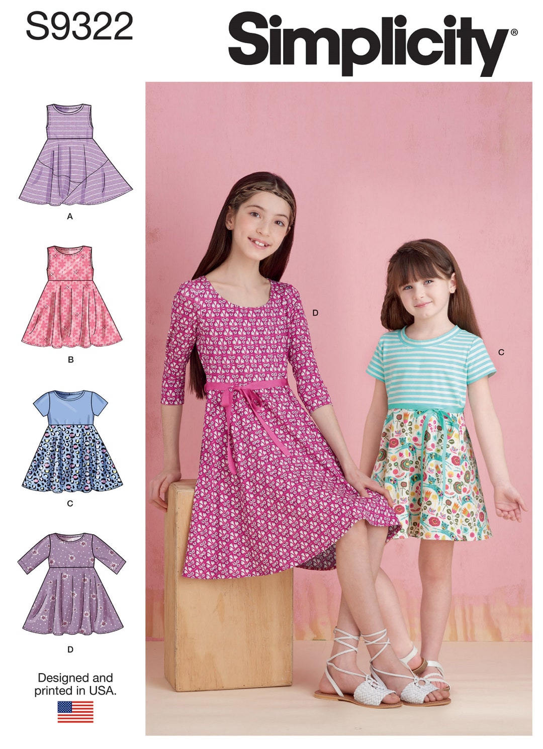 Sewing Pattern Girls' Dress Pattern, Easy Knit Dress Pattern, Tween ...