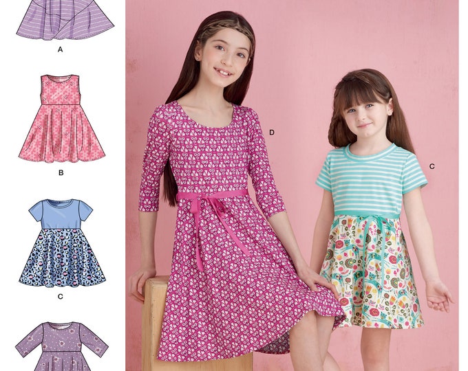Sewing Pattern Toddlers' Dress Pattern, Little Girls' Easy Dress ...