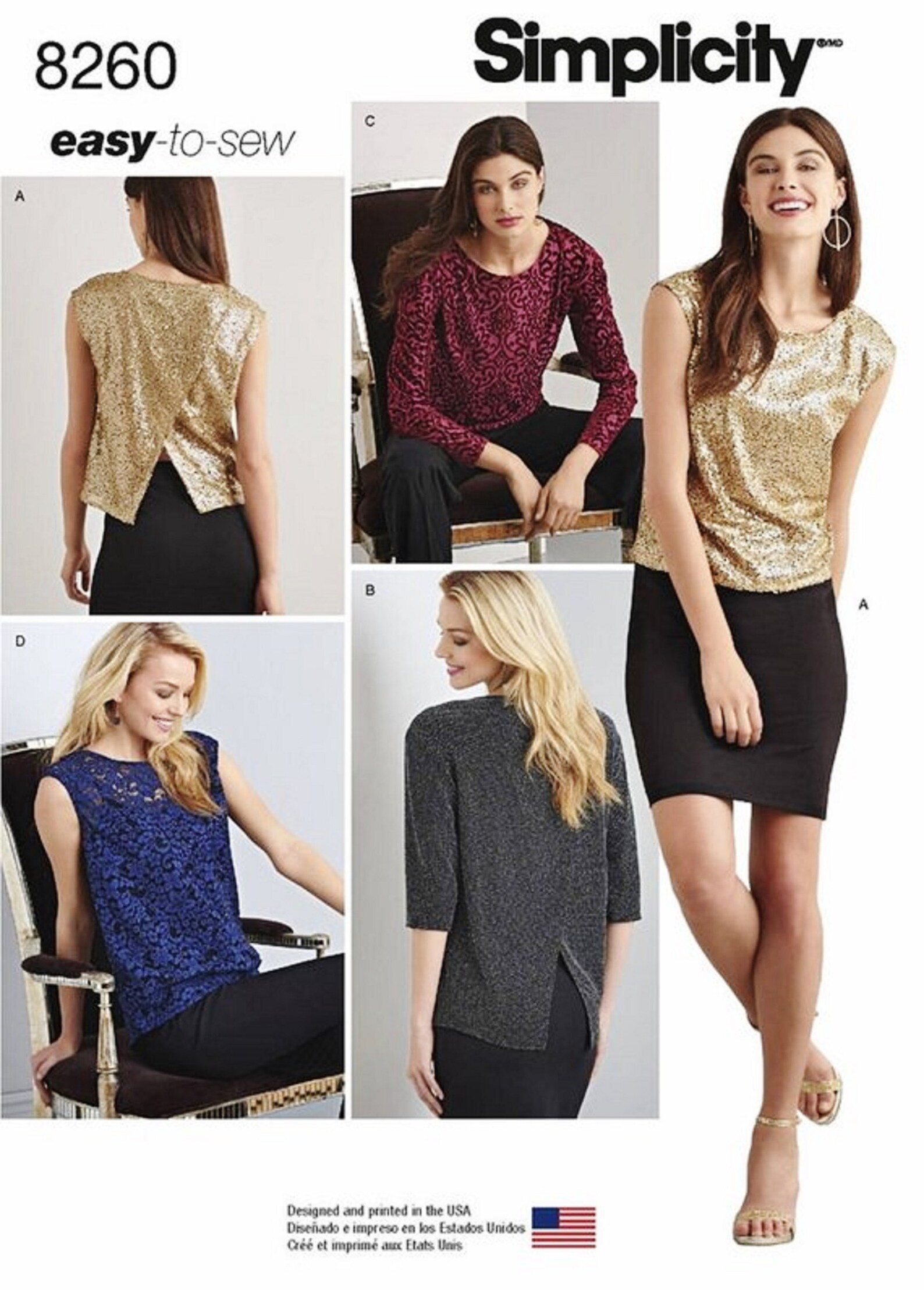 Sewing Pattern Women's Easy Tops Pattern Lace Overlay Top - Etsy