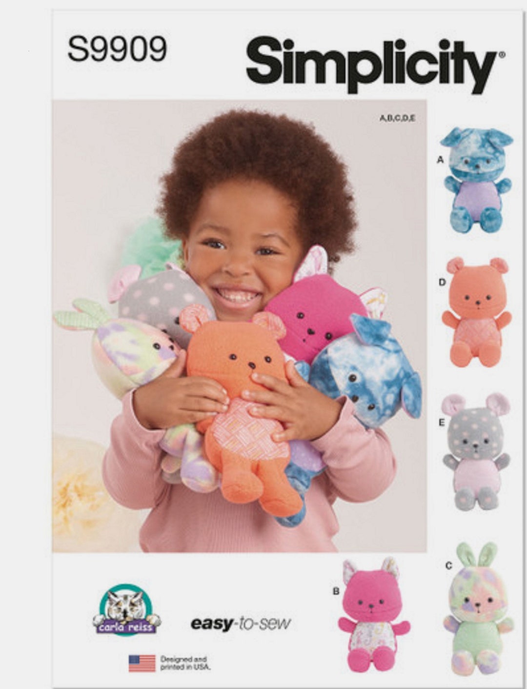 Sewing Pattern 9 Inch Plush Animals Pattern, Stuffed Animals Pattern ...