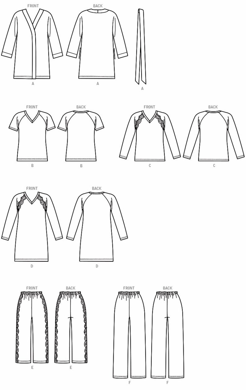 Sewing Pattern Womens Nightgown Pattern Easy Knit Pajamas | Etsy