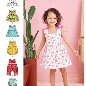 Sewing Pattern Toddlers' Sundress Pattern, Baby Romper Pattern, Little ...