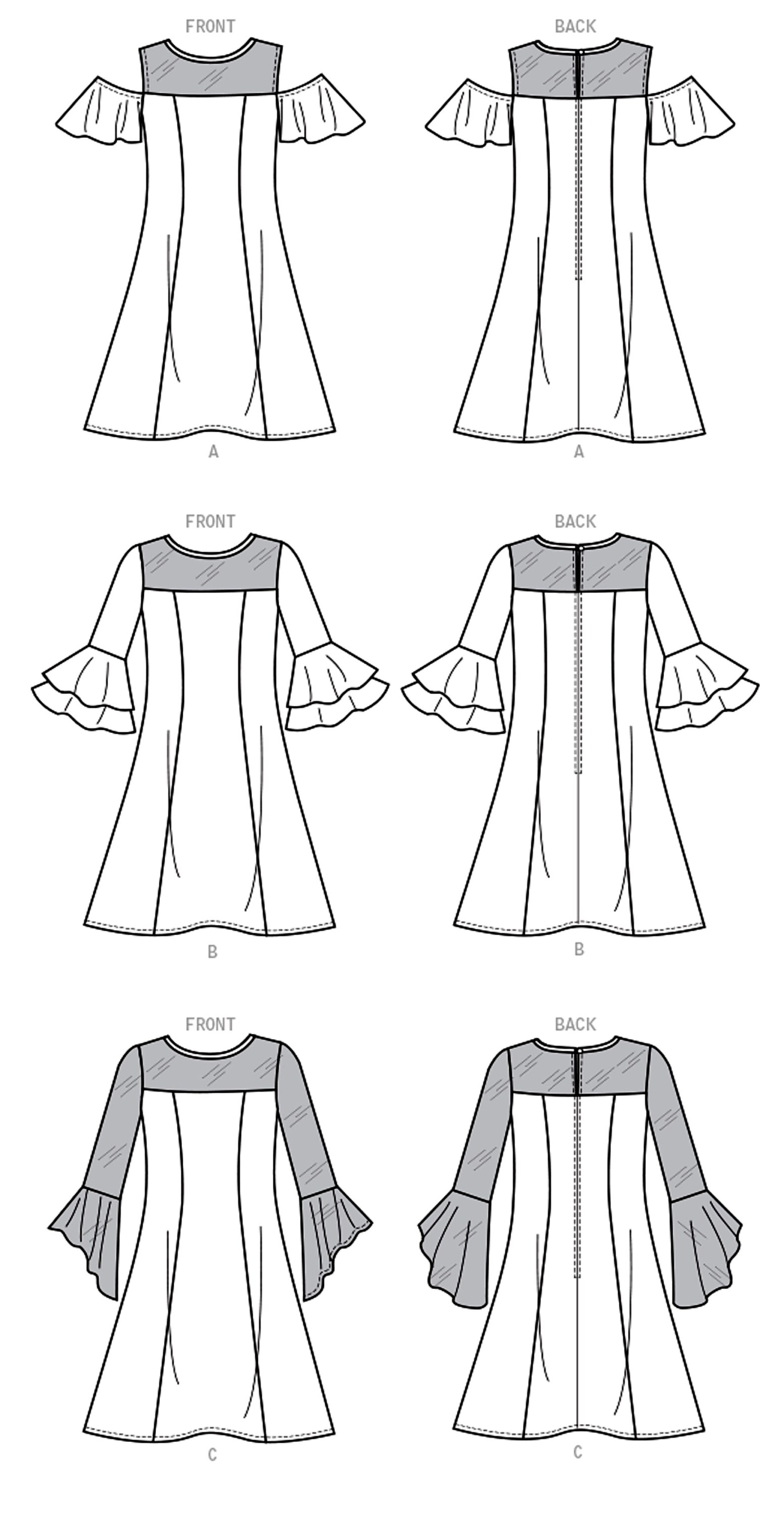 Sewing Pattern Women's Dress Pattern Long Sleeve Dress - Etsy