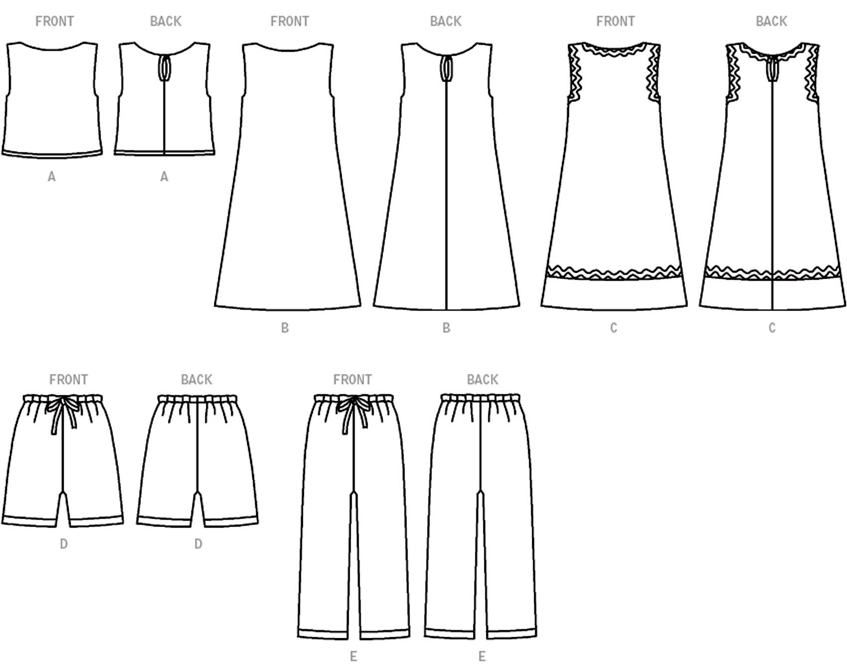 Sewing Pattern Girls' Easy Shorts Pattern, Tween Girls' Easy Pants ...