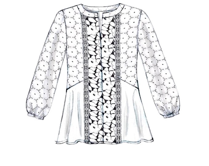 Sewing Pattern Women's Loose Fit Tops Pattern, Misses' Front Button ...