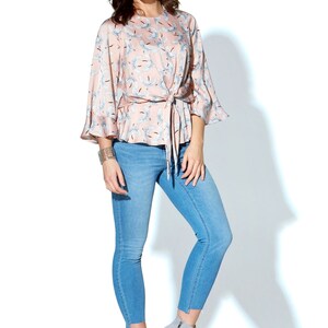 Sewing Pattern Loose Fit Blouse Pattern Wrap Waist Dress | Etsy