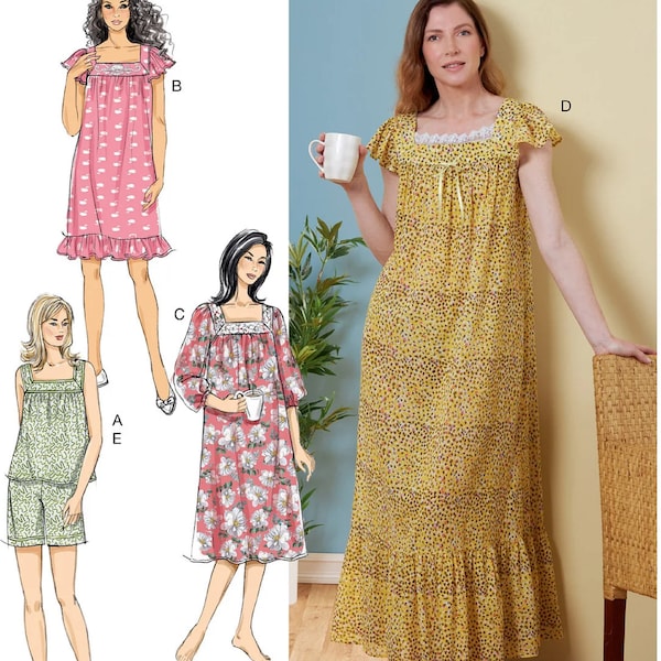 Night Gown Pattern - Etsy