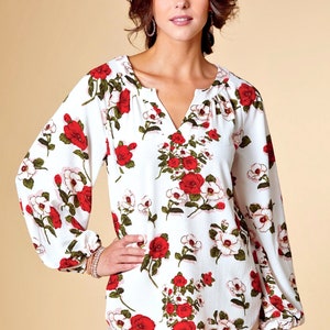 Sewing Pattern Women's Loose Fit Tops Pattern, Easy Blouse Pattern ...