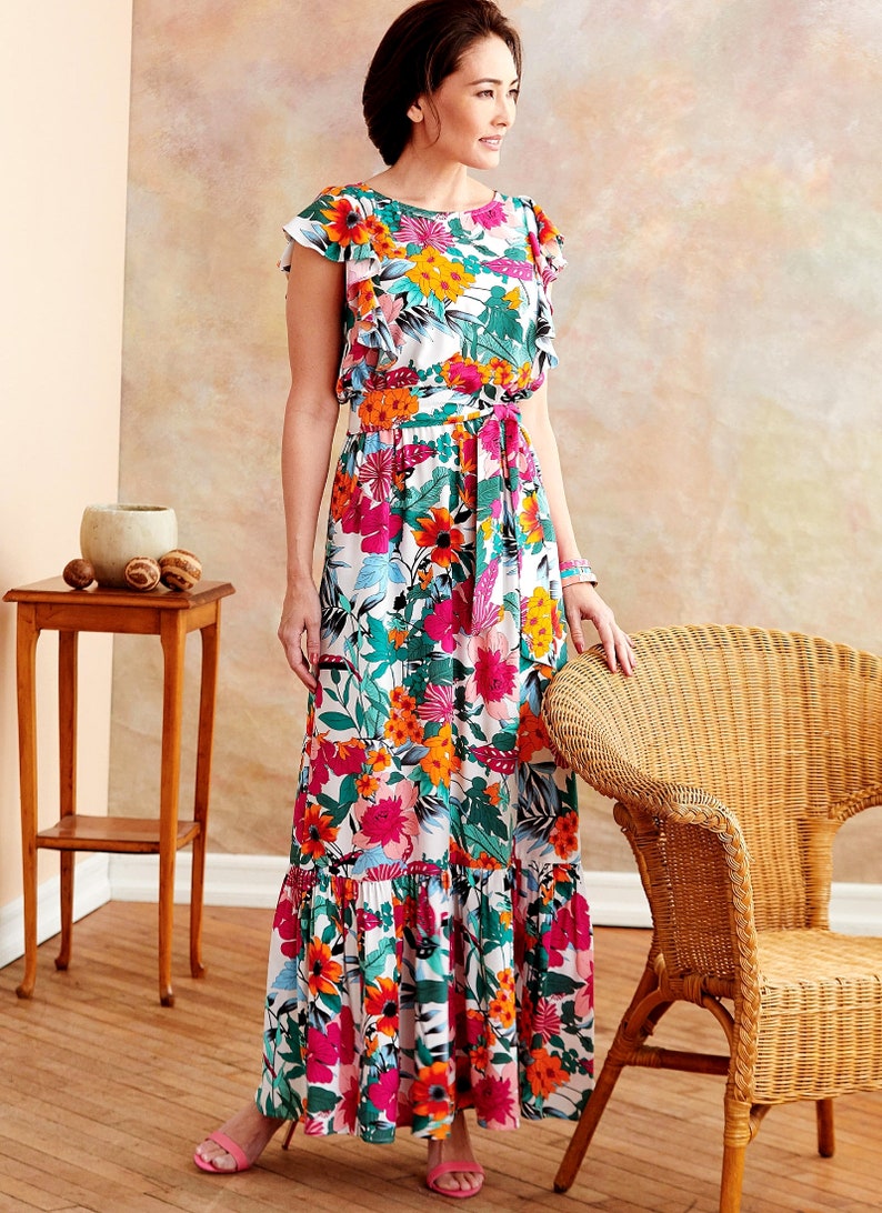 Sewing Pattern Easy Dress Pattern, Casual Long Dress Pattern, Easy ...