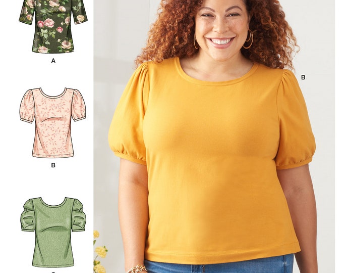 Sewing Pattern Pullover Blouse Pattern, Loose Fit Top Pattern, Flutter ...