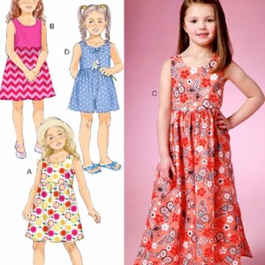 Sewing Pattern Girls' Sundress Pattern, Little Girls' Sunsuit Pattern ...