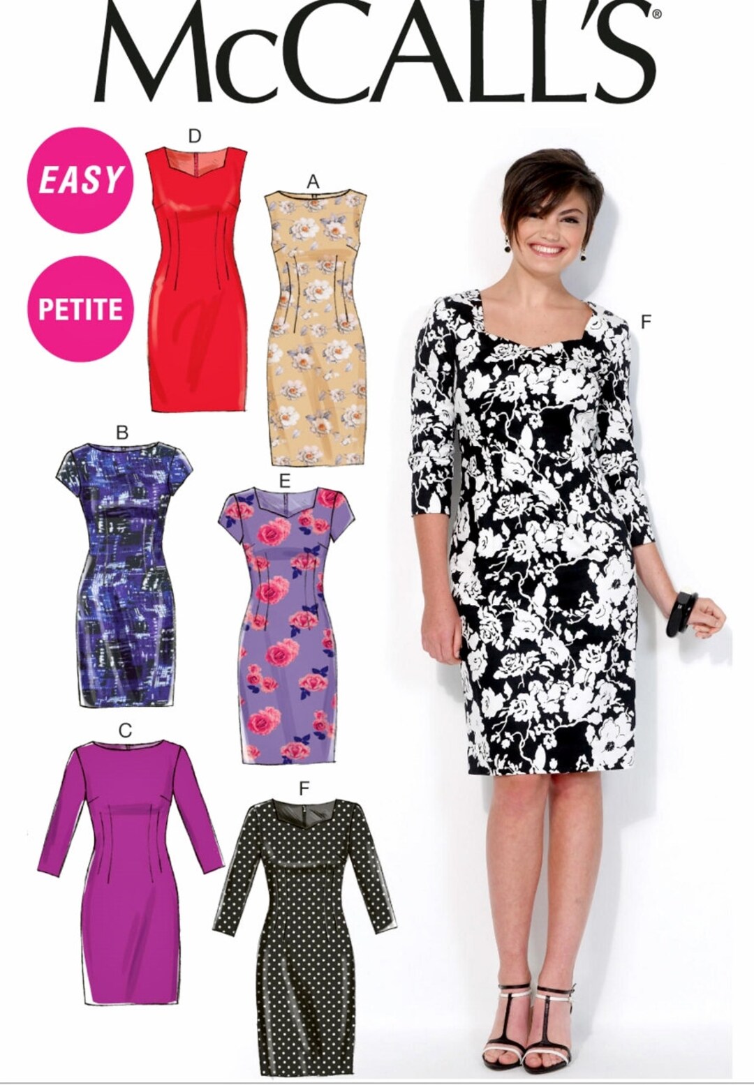 Sewing Pattern for Women's Sheath Dress, Miss Petite Dress Pattern ...