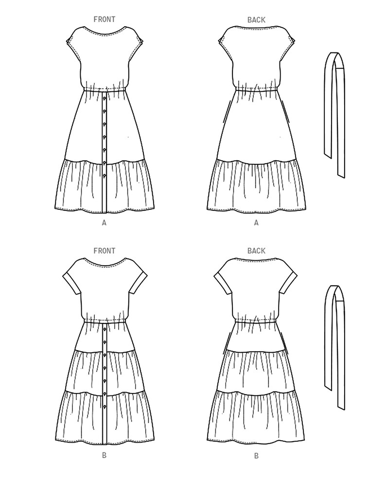 Sewing Pattern Women's Dress Pattern Button Front Dress - Etsy