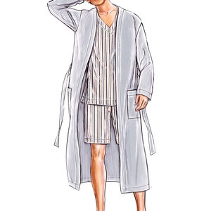 Sewing Pattern Men's Robe Pattern, Men's Loungewear Pattern, Men's ...