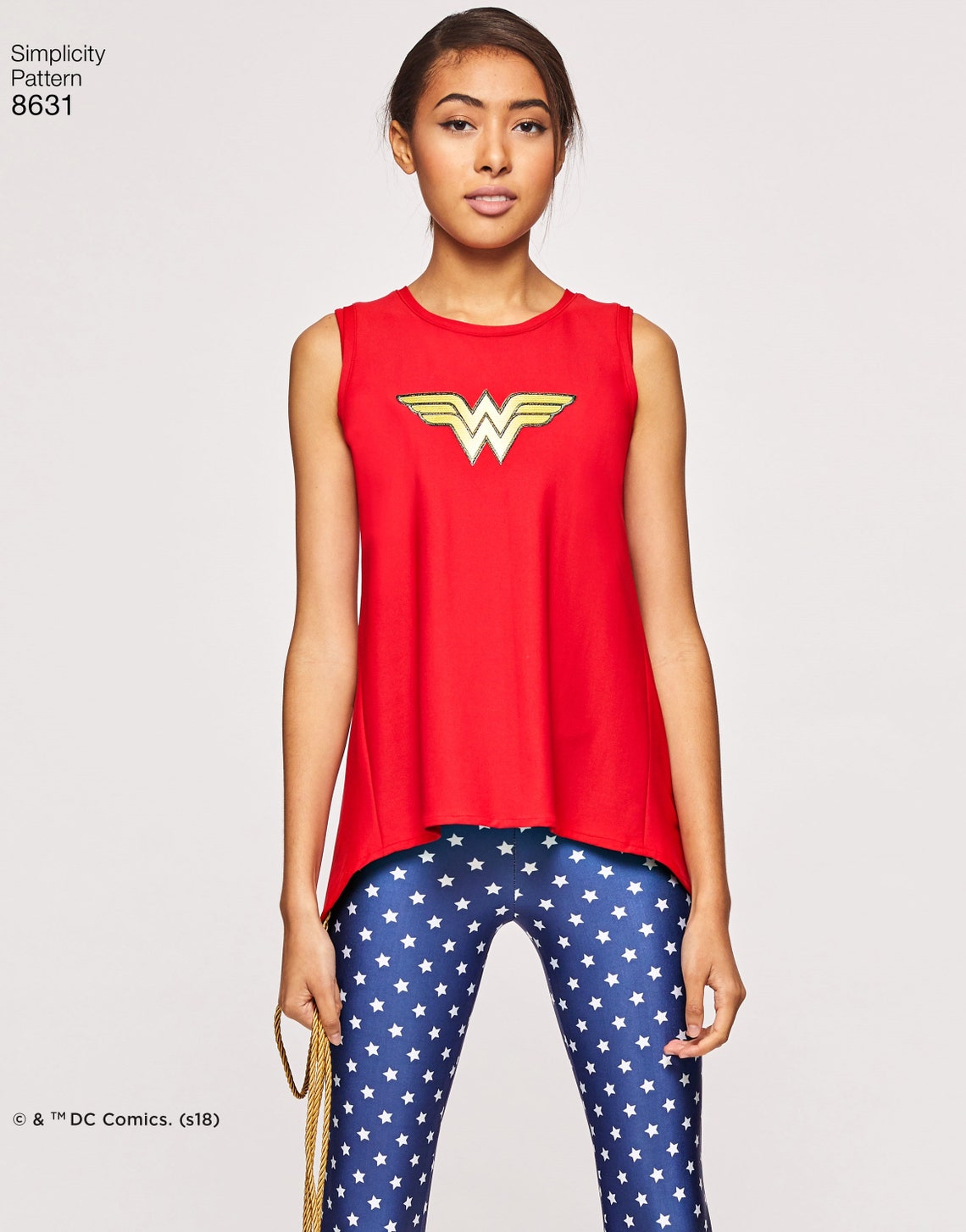 Sewing Pattern Costume DIY Wonder Woman Costume, Knit Wonder Woman ...