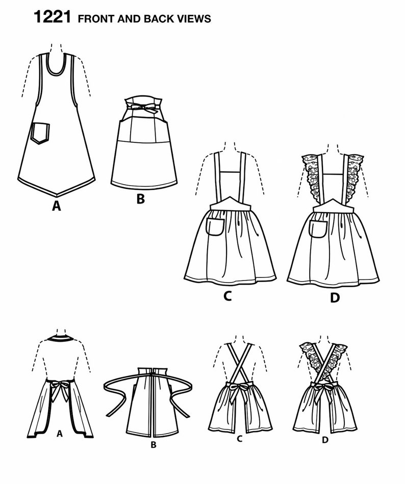 Sewing Pattern for Vintage Apron Pattern 1940's Apron - Etsy