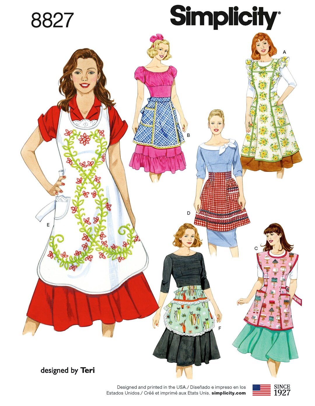 Sewing Pattern Women's Apron Pattern, Misses' Smock Apron Pattern, Bib ...