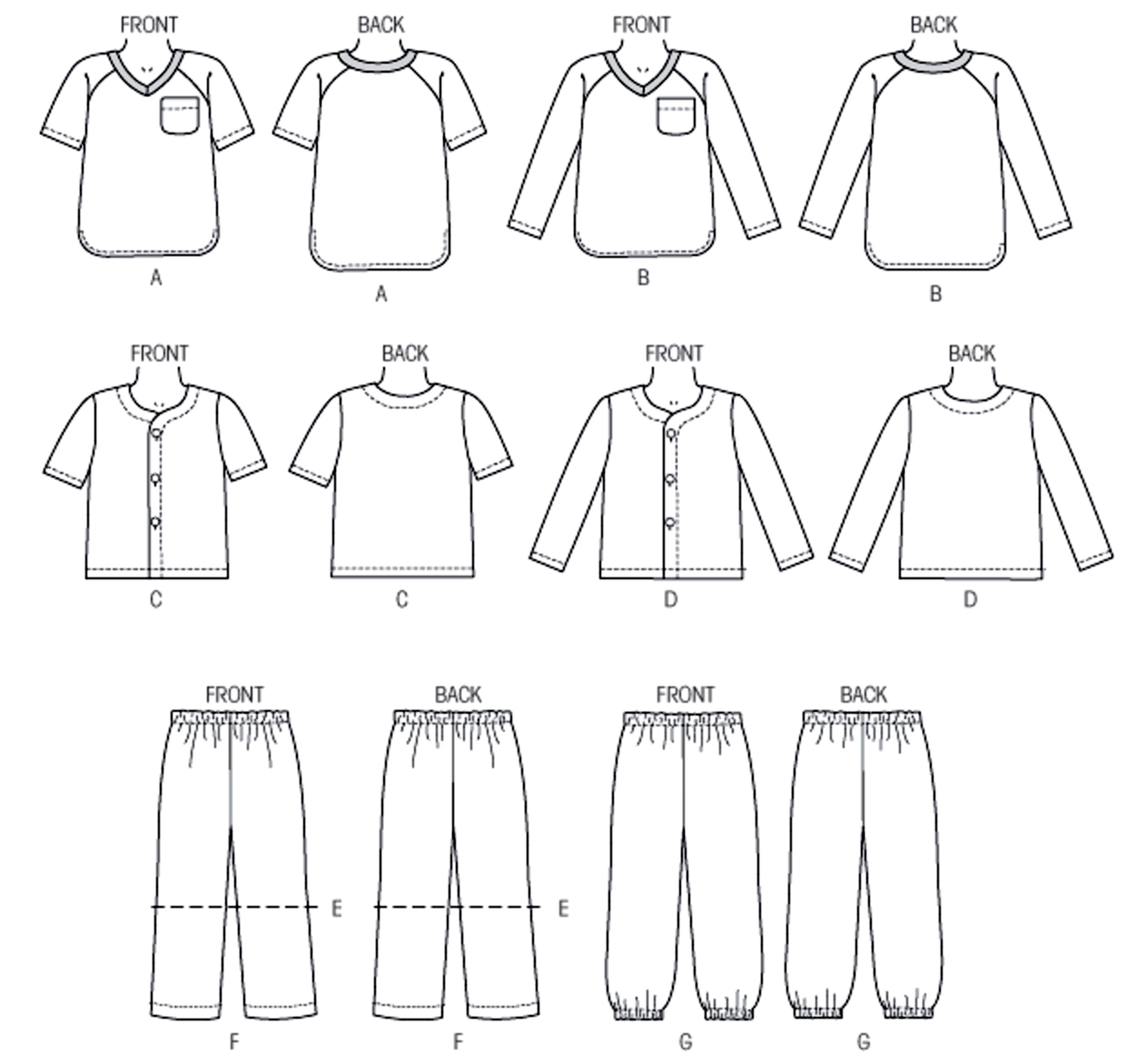 Sewing Pattern Boys' Pajama Pattern Little Boy PJ's | Etsy