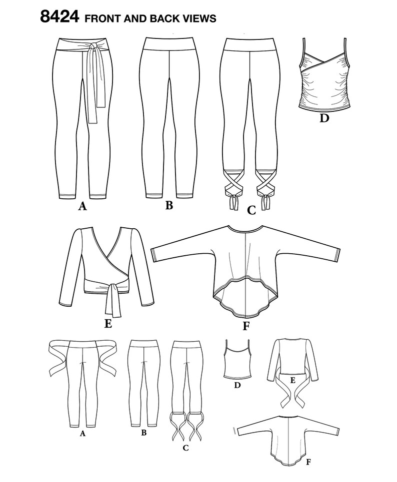 Sewing Pattern Misses' Yoga Wear Pattern Exercise Stretch | Etsy
