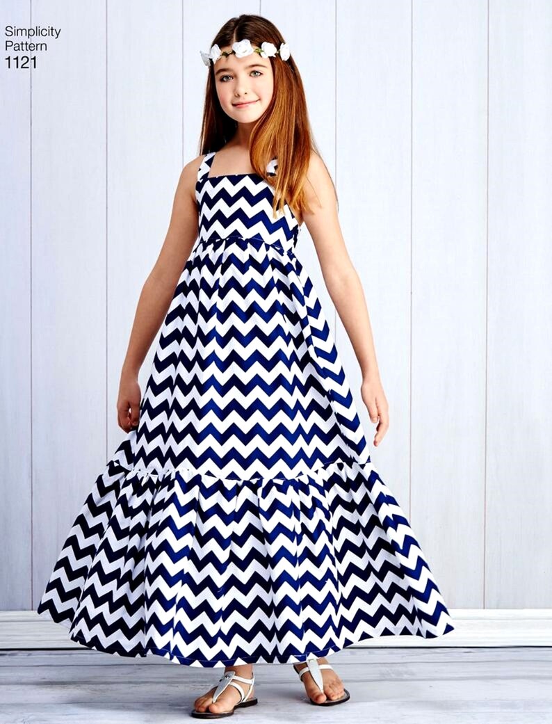 Sewing Pattern Girls' Sundress Pattern Girls' Ruffle | Etsy