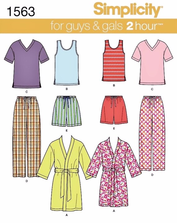 Sewing Pattern Unisex Sleep Wear Pattern Wrap Robe Pattern | Etsy