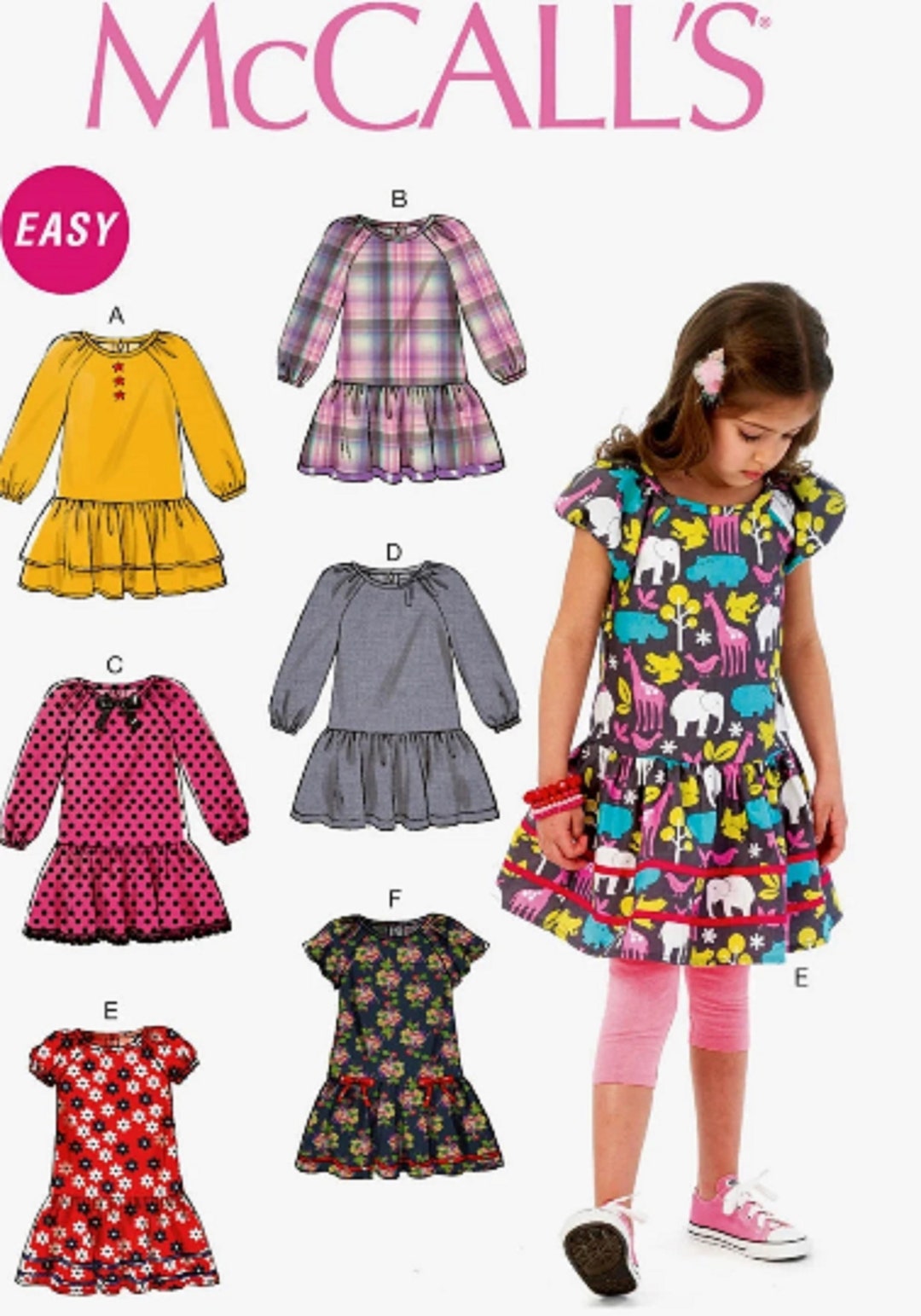 Sewing Pattern Girls' Dresss Pattern Girls' Long - Etsy