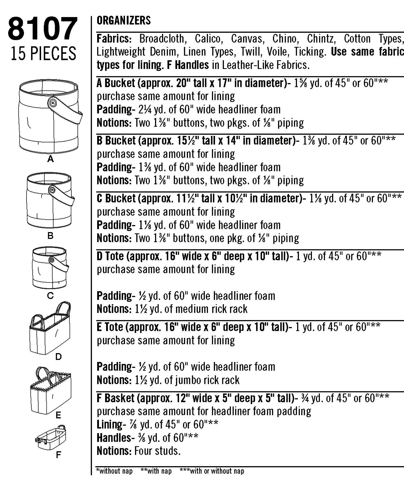 Sewing Pattern Room Storage Organizers Pattern Cloth Bucket | Etsy