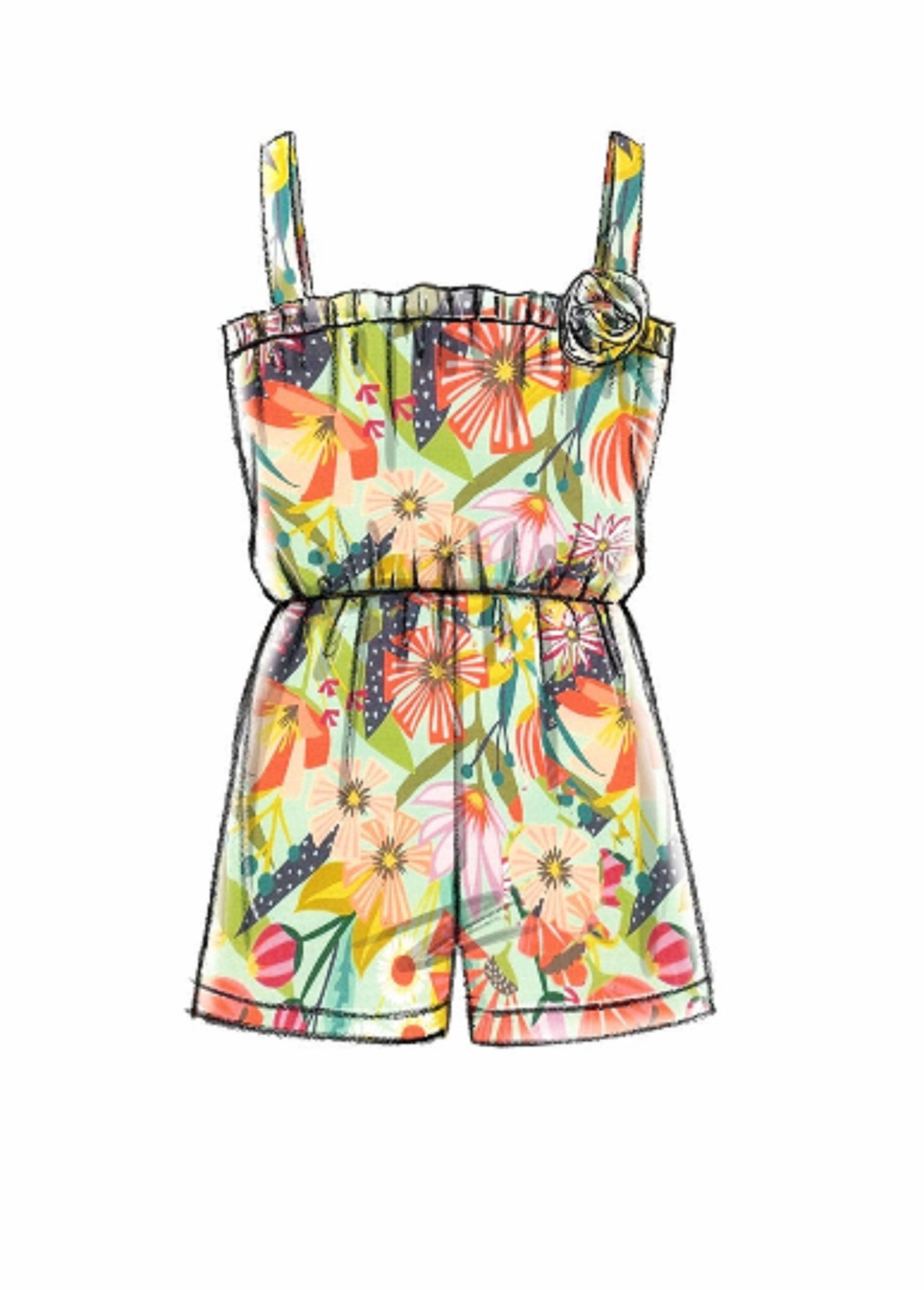 Sewing Pattern Little Girls' Jumpsuit Pattern Girls' | Etsy