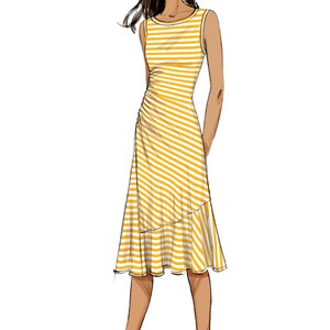 Sewing Pattern Easy Pullover Dress Pattern, Easy Knit Dress Pattern ...