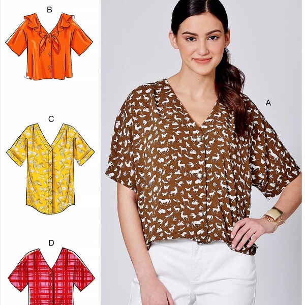 Button Back Blouse - Etsy