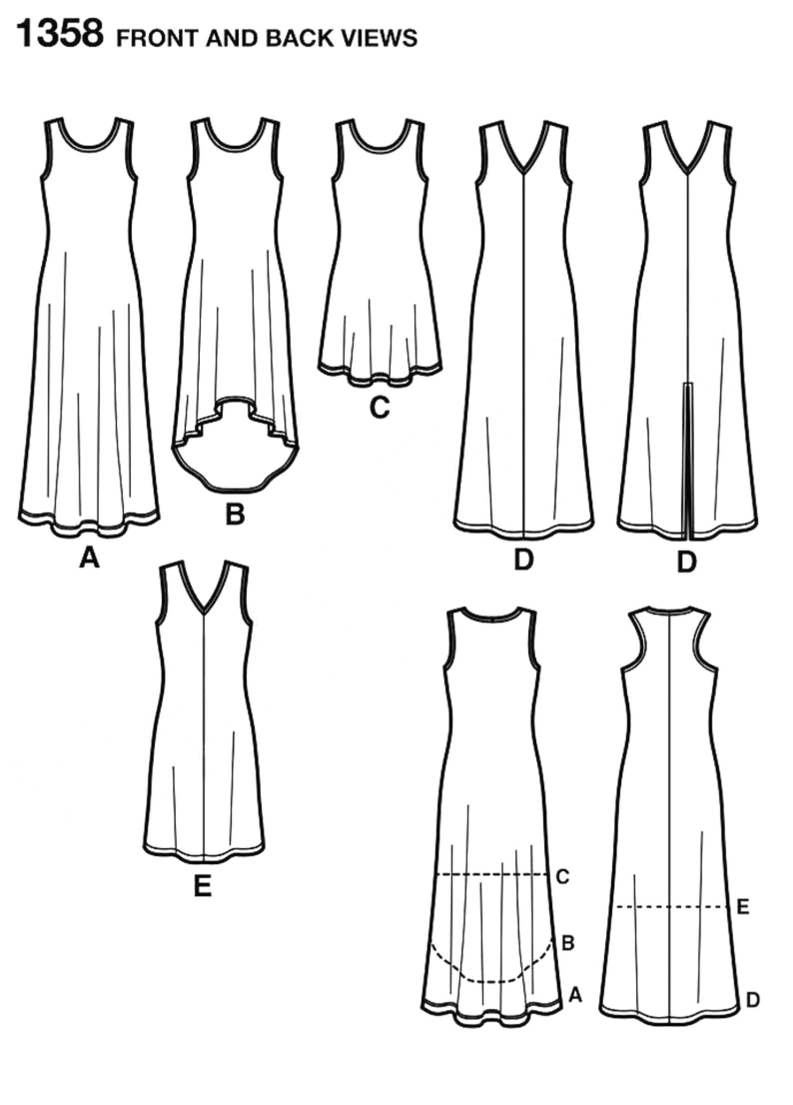 Sewing Pattern Easy Pullover Dress Pattern Stretch Knits | Etsy