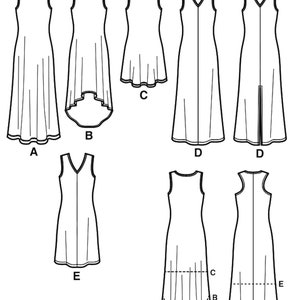 Sewing Pattern Easy Pullover Dress Pattern, Stretch Knits Dress Pattern ...