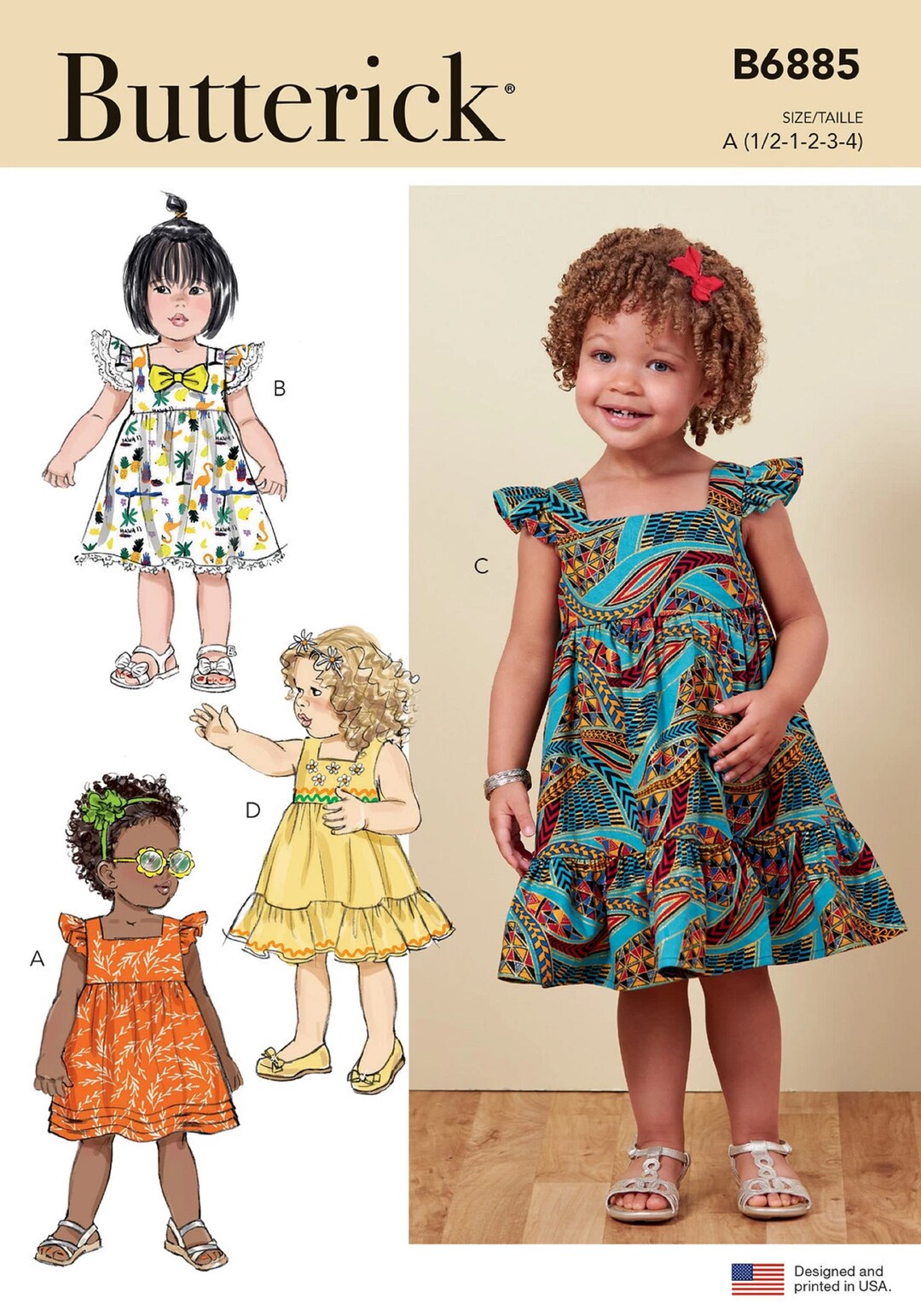 Sewing Pattern Toddler's Summer Dress Pattern, Baby Dress Pattern ...